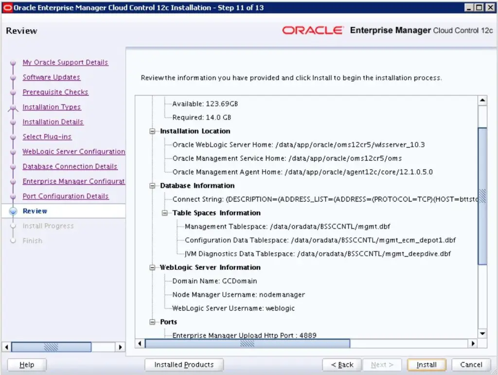 Install oracle enterprise manager cloud control 12c DBACLASS