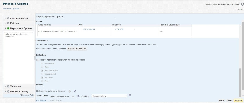 Apply database patch from OEM cloud control DBACLASS