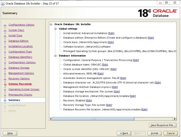 SETUP ORACLE 18C DATABASE - STEP BY STEP DBACLASS